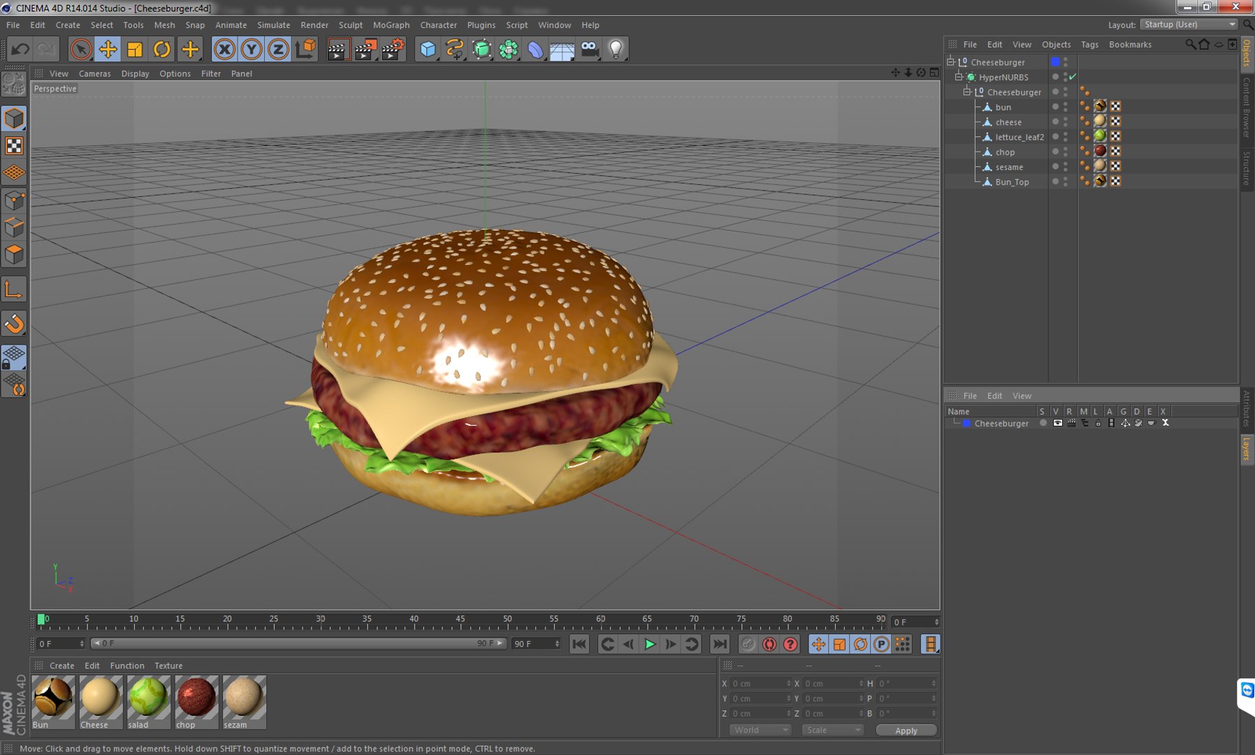 3D Cheeseburger Burger Cheese - TurboSquid 1163319