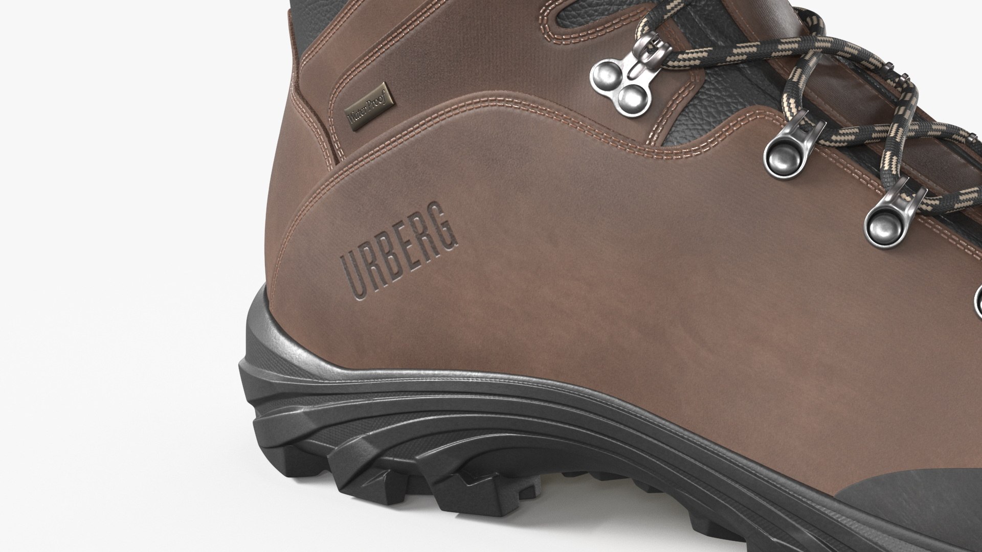 3D Urberg Boots For Hiking Brown - TurboSquid 2284128