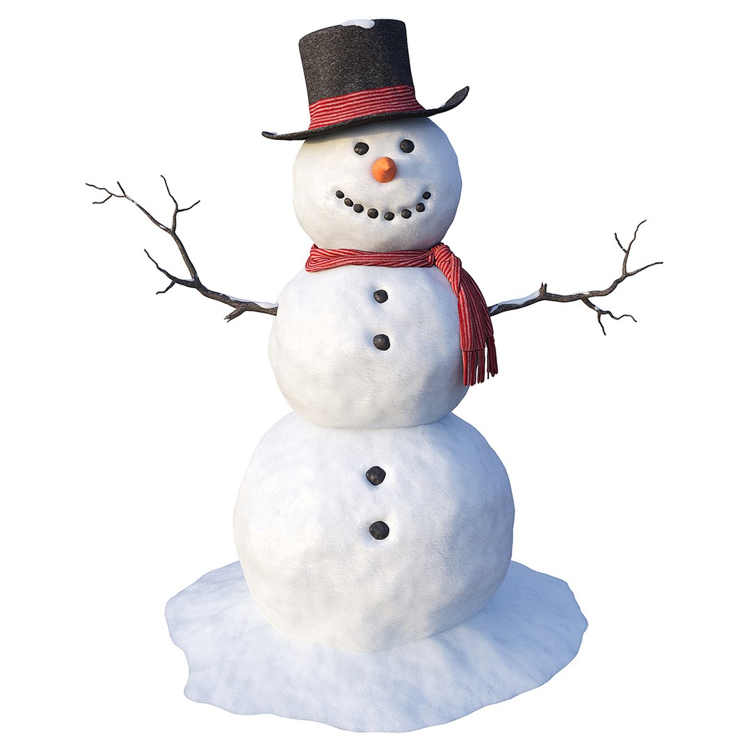 Snowman 3D Model - TurboSquid 2338057