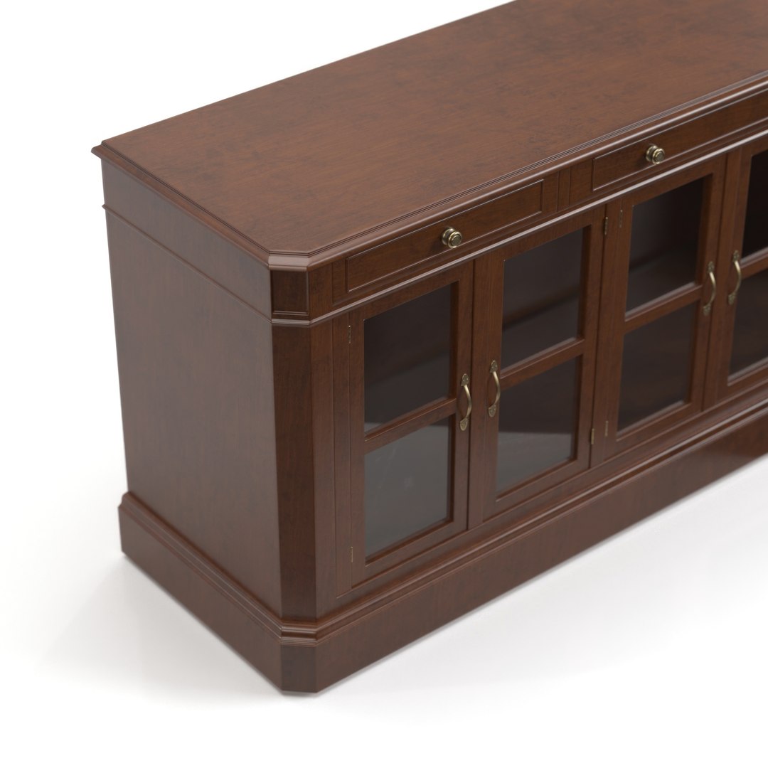 3D Solid Sheesham Wood Sideboard PBR - TurboSquid 2227903