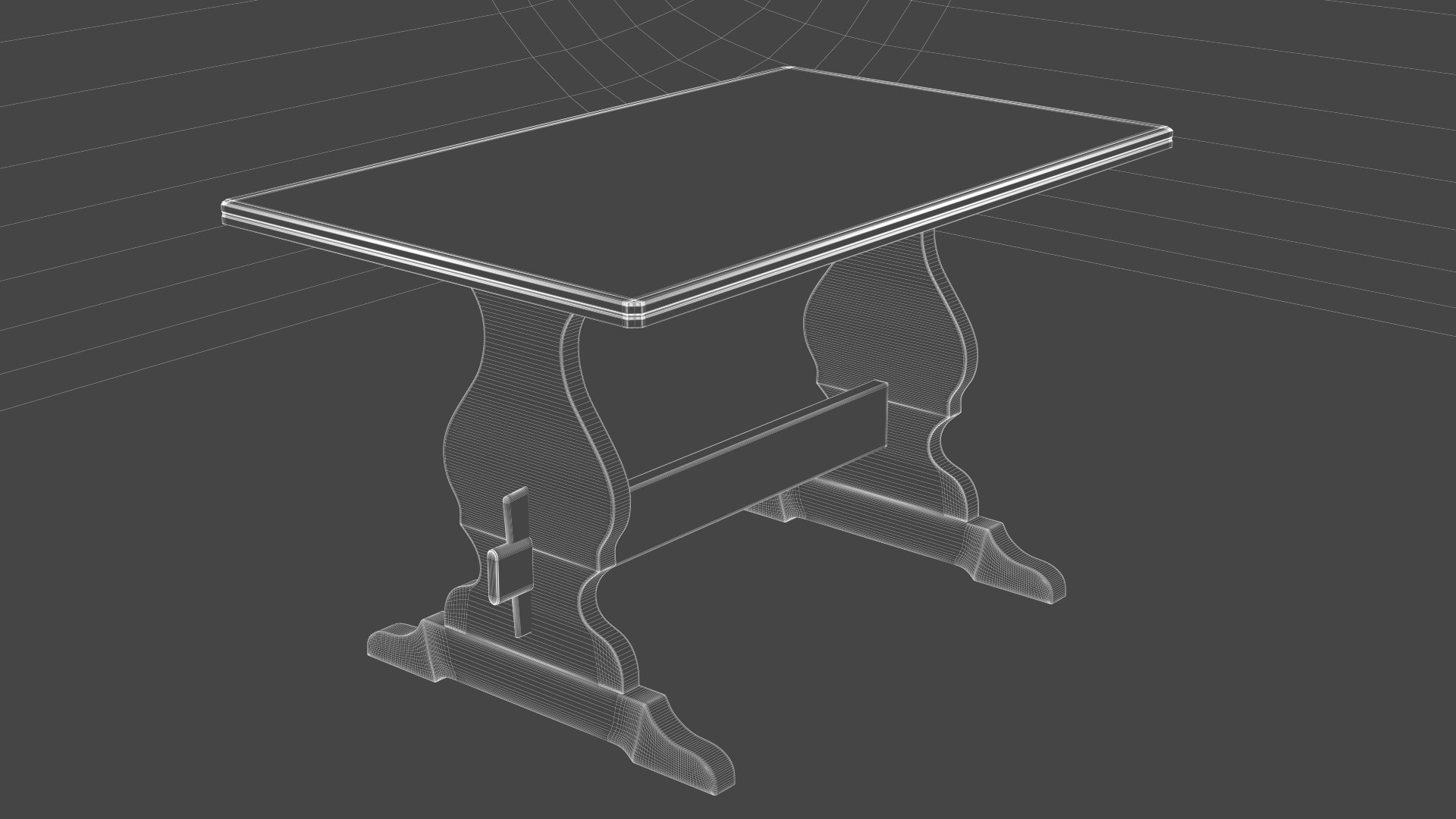 Wood Rustic Tyrolean Table 3D Model - TurboSquid 2123478
