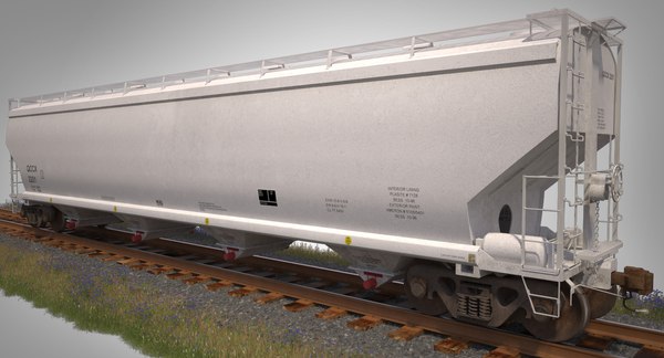 modelo 3d Tolva cubierta de ferrocarril C214 QCCX - TurboSquid 683577