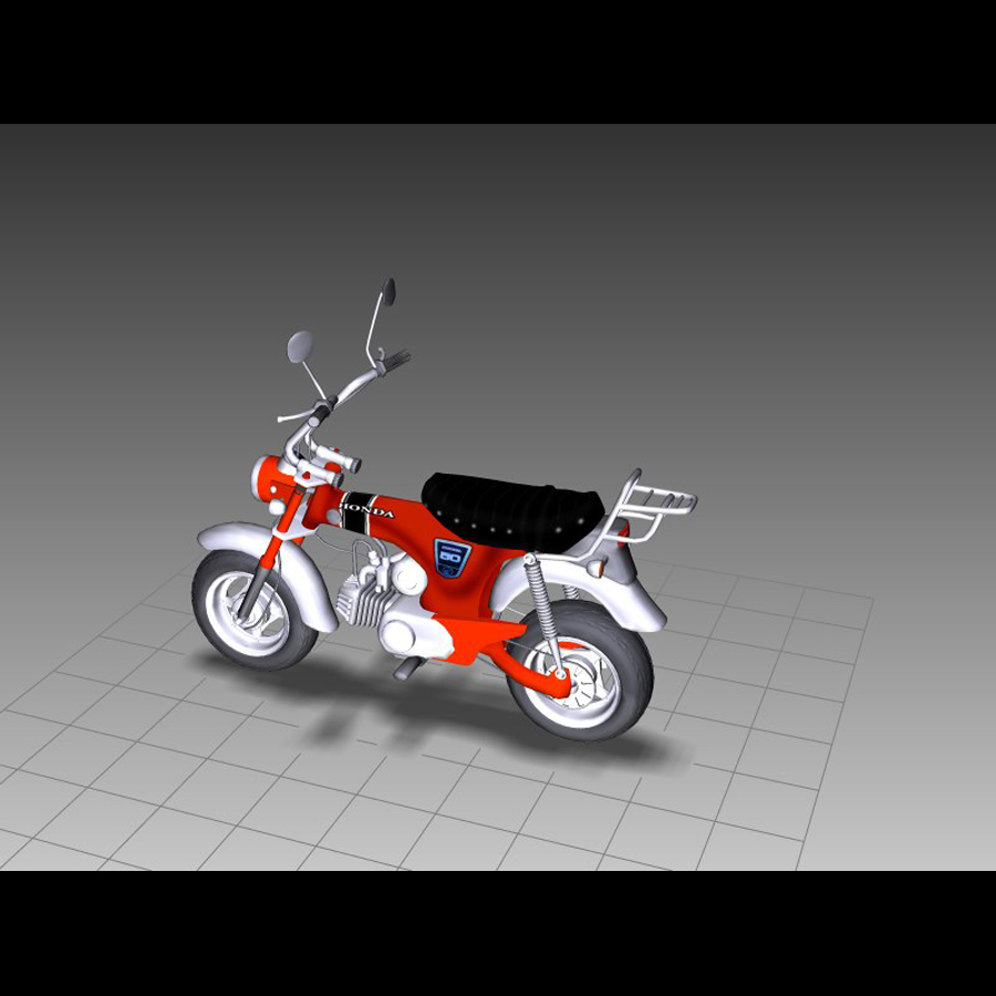 3d model 1969 honda dax minibike