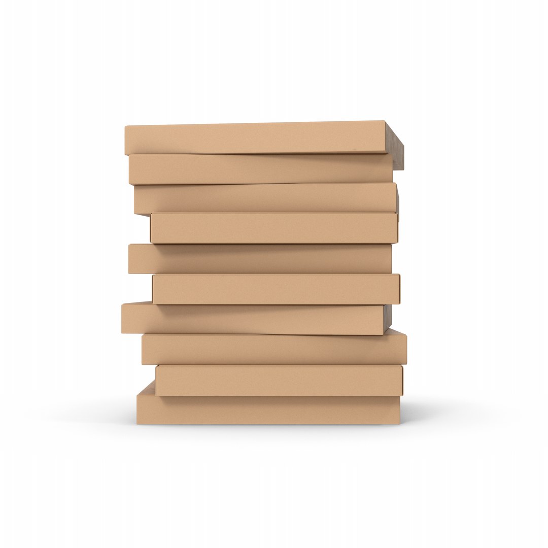 Stack Of Pizza Boxes Model - TurboSquid 1966319