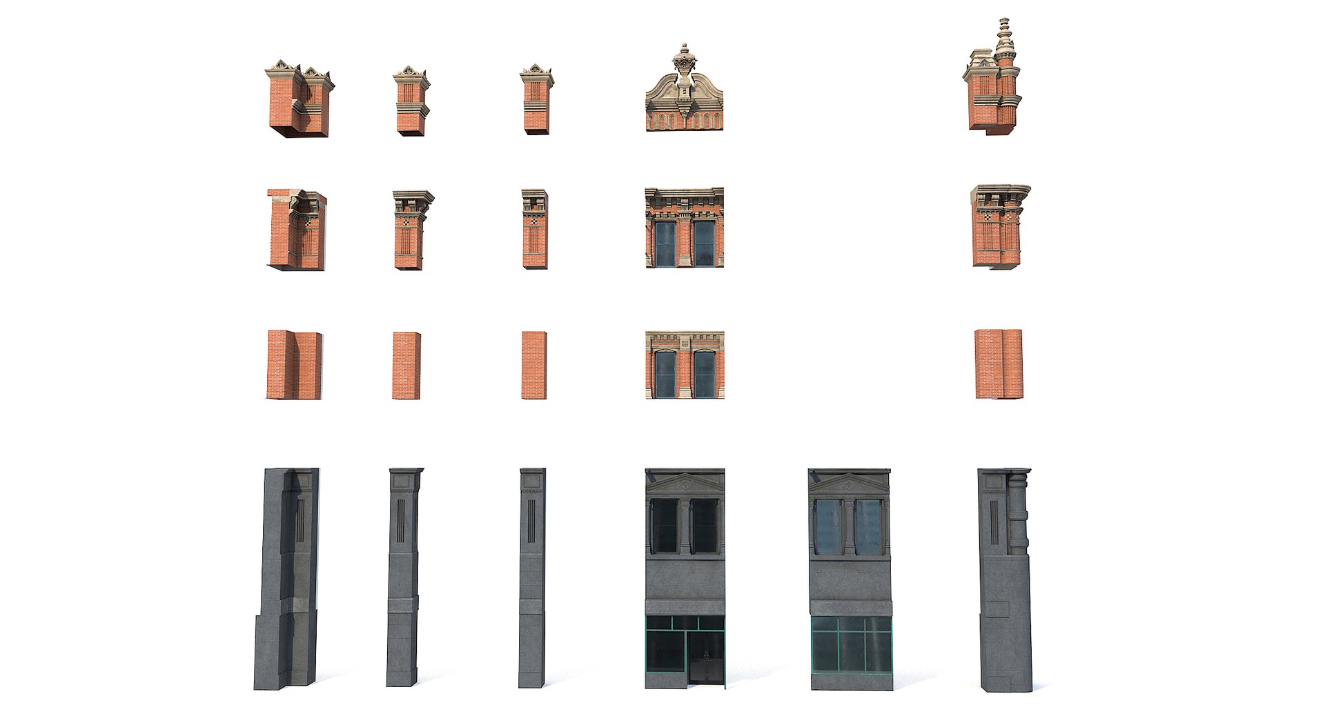 3D 21 Modules Building P - TurboSquid 1992501