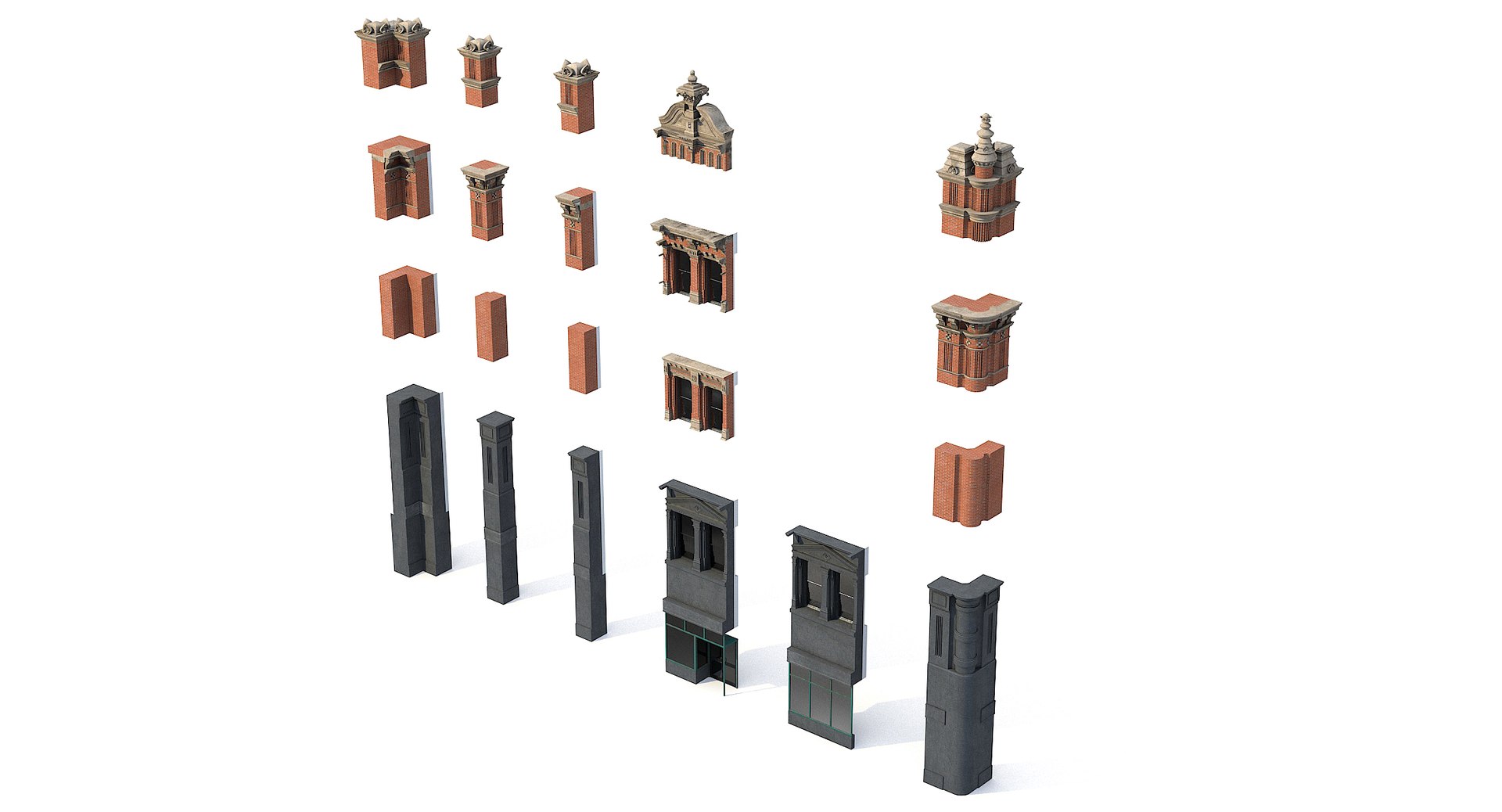 3D 21 Modules Building P - TurboSquid 1992501