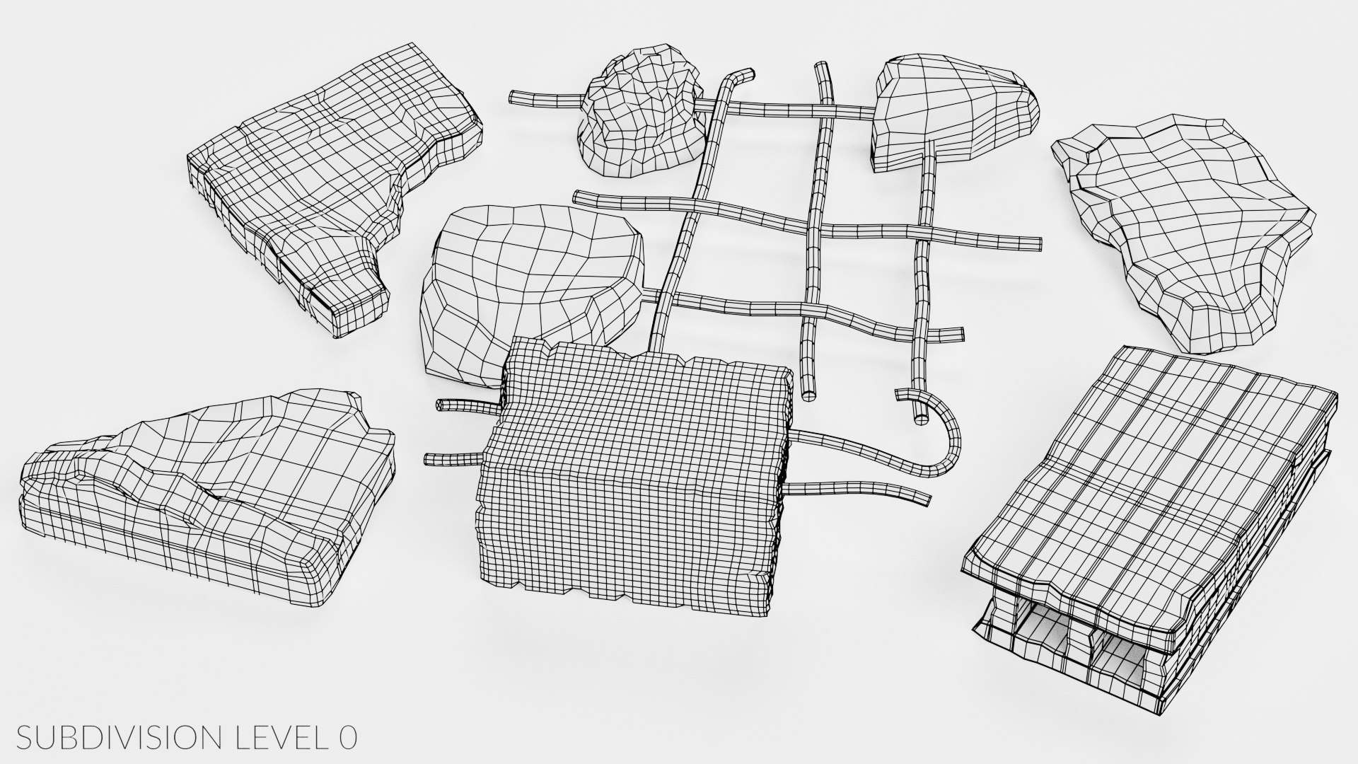 3D Model Concrete Debris Set - TurboSquid 1521881