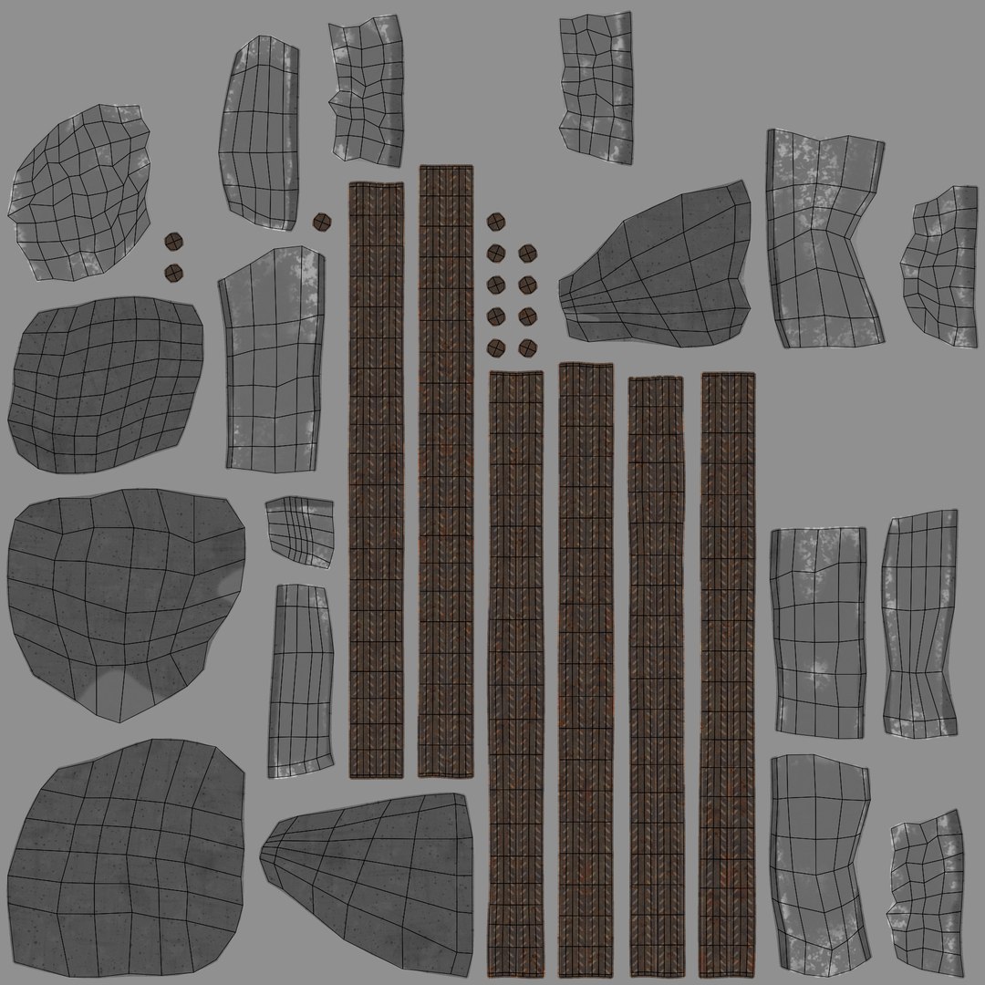 3D Model Concrete Debris Set - TurboSquid 1521881