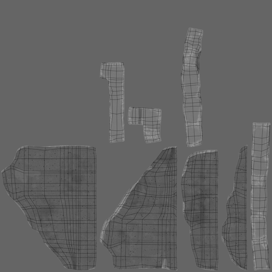 3D Model Concrete Debris Set - TurboSquid 1521881