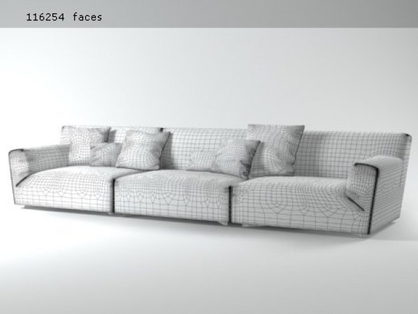 Soho middle-arm sofa 3D model - TurboSquid 1177364