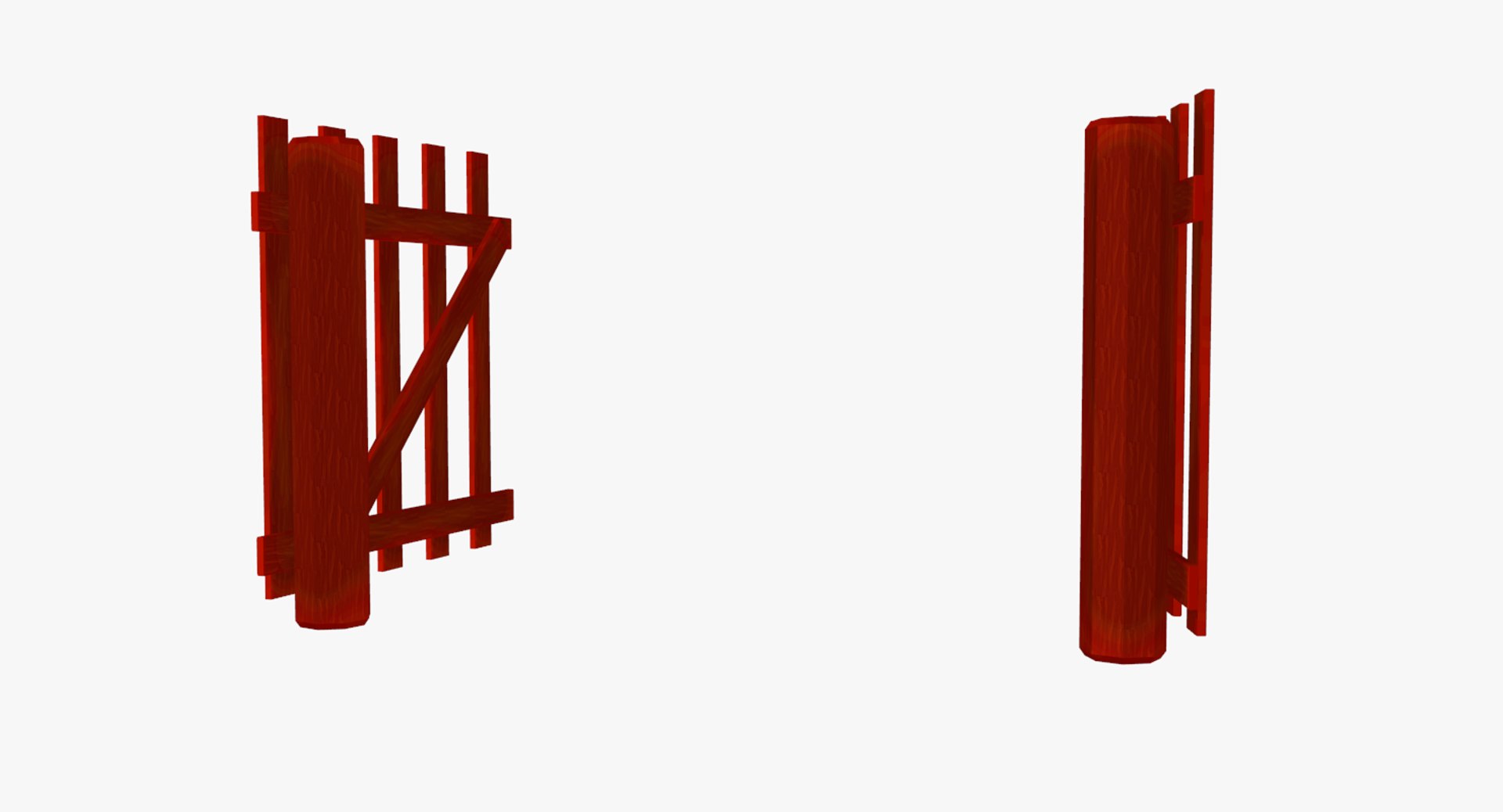 3D Cartoon Farm Fence - TurboSquid 1378957