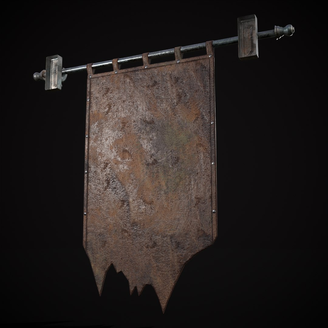 3D Leather Torn Banner - TurboSquid 2151940