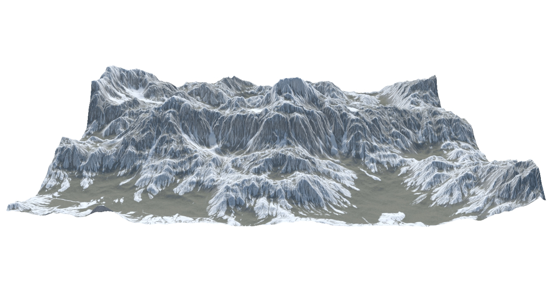 3d model snow landscape