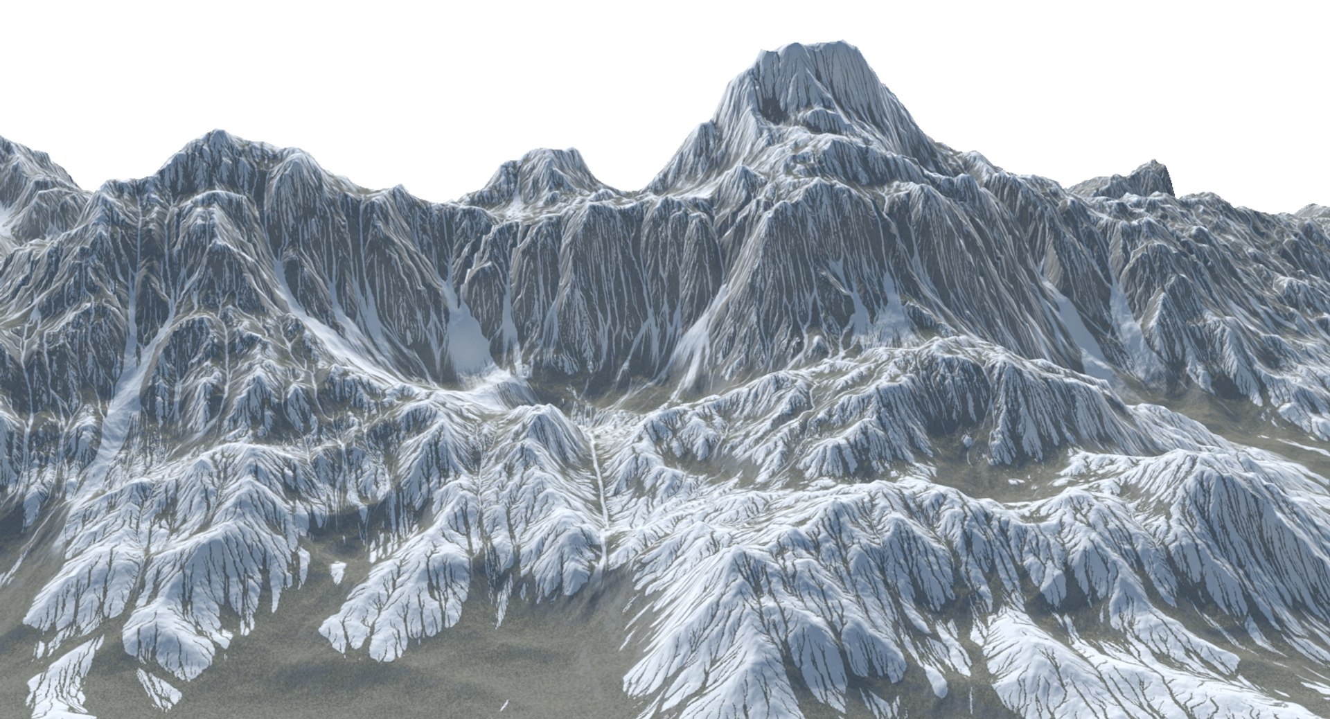 3d model snow landscape