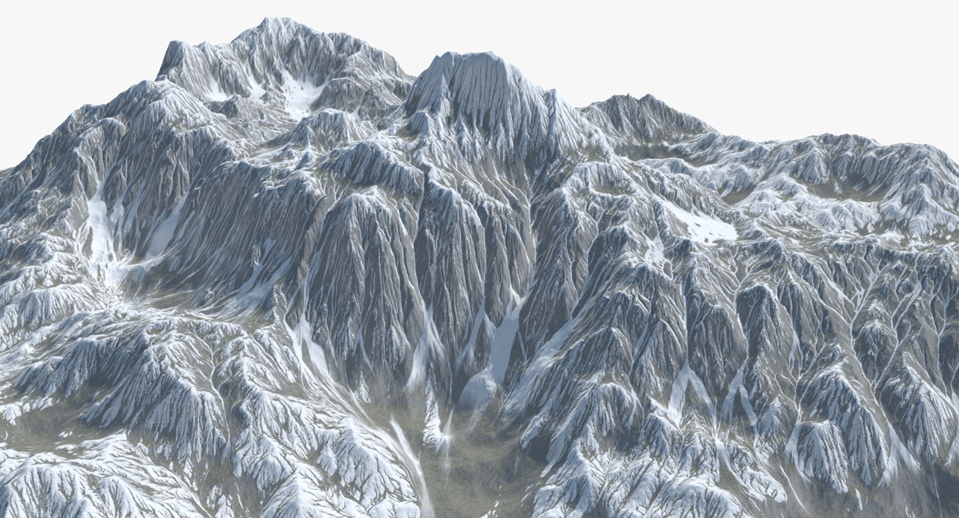 3d model snow landscape