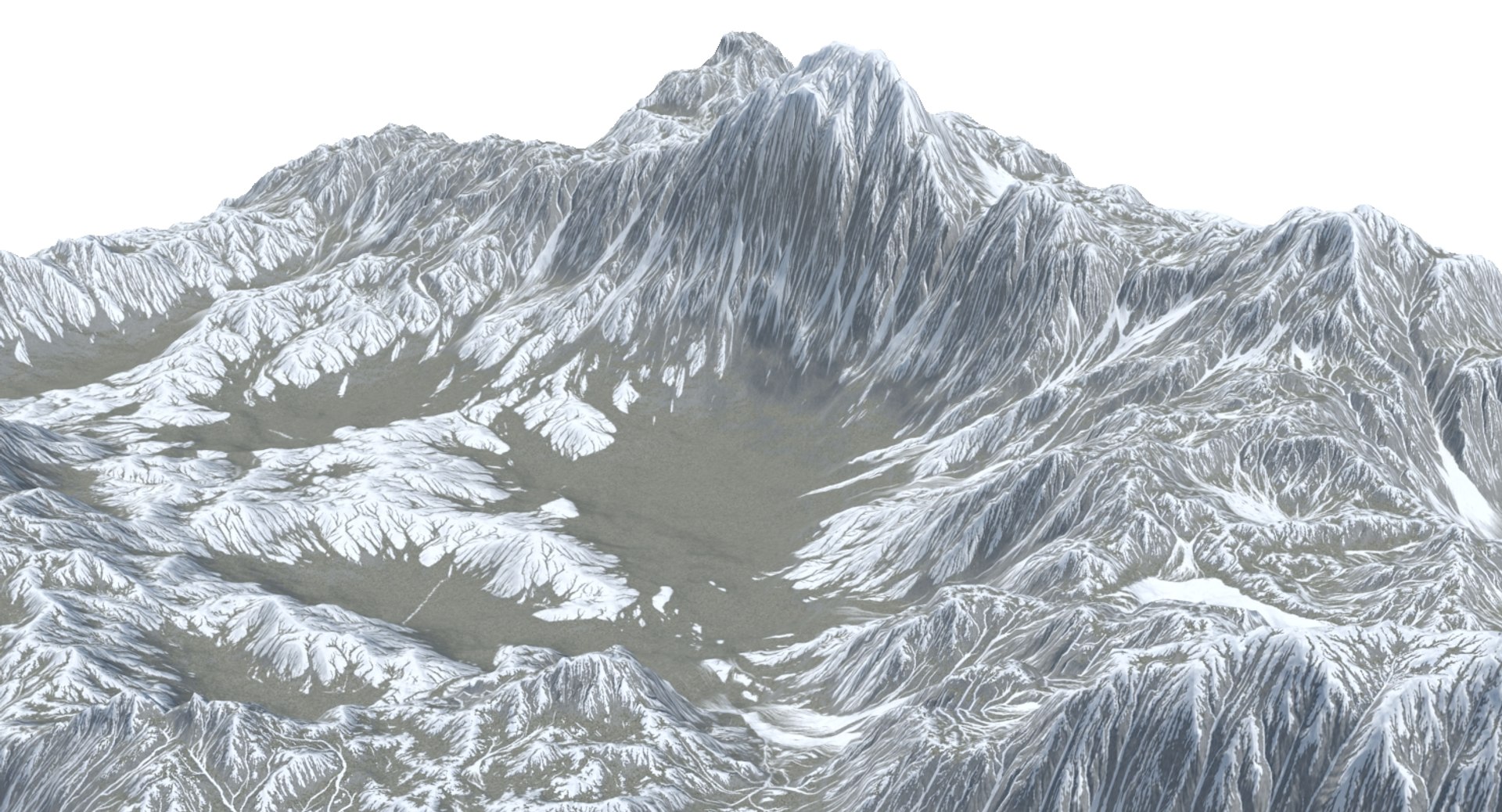 3d model snow landscape