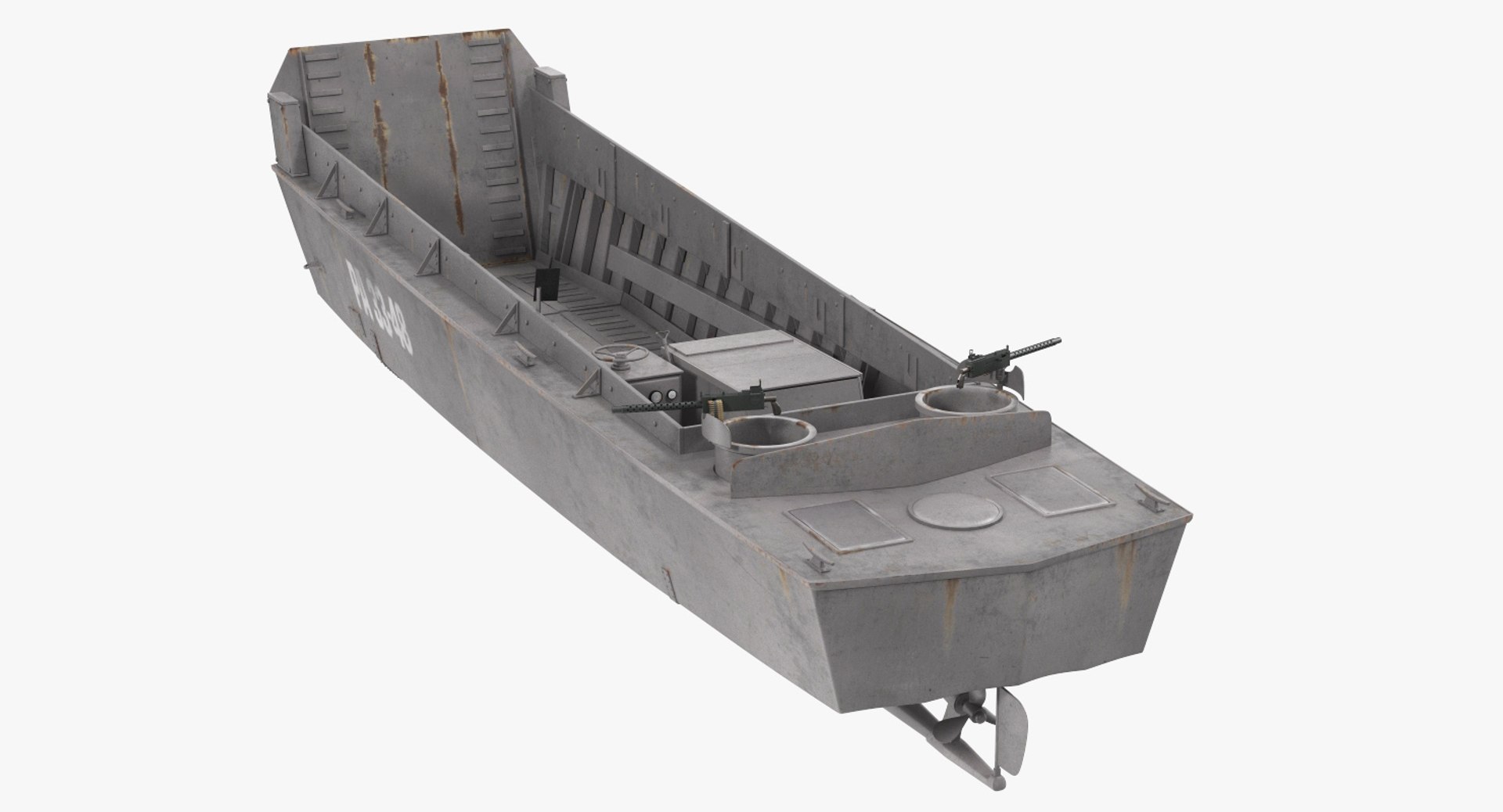 Lcvp higgins boat rusty 3D model - TurboSquid 1318141