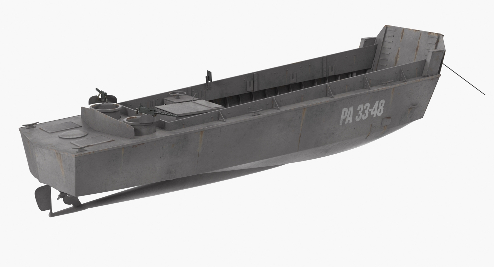 Lcvp Higgins Boat Rusty 3D Model - TurboSquid 1318141