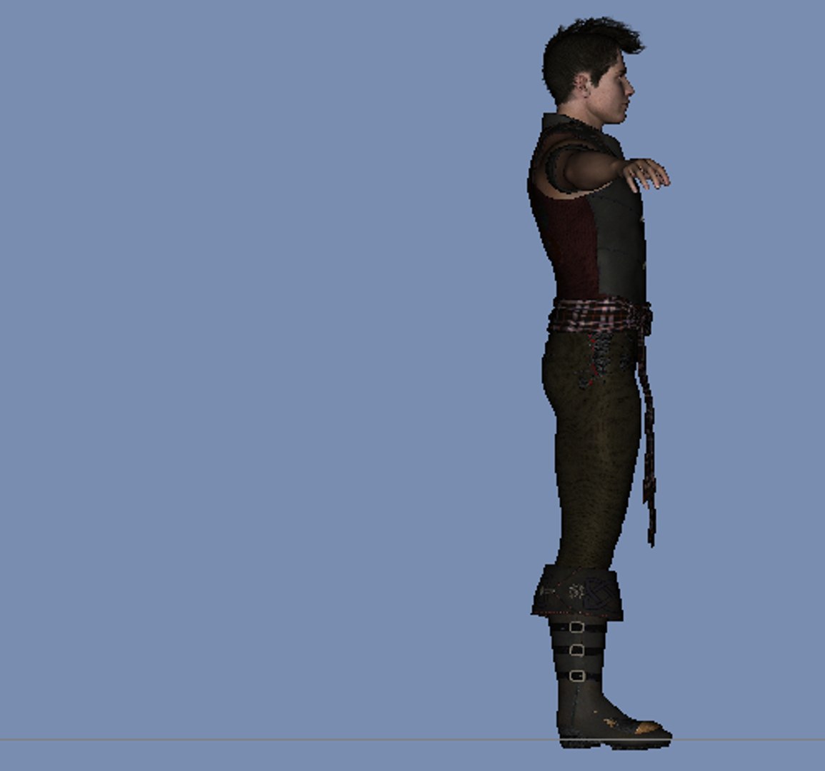 3d Celtic Character Model