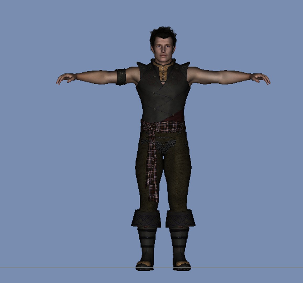 3d Celtic Character Model