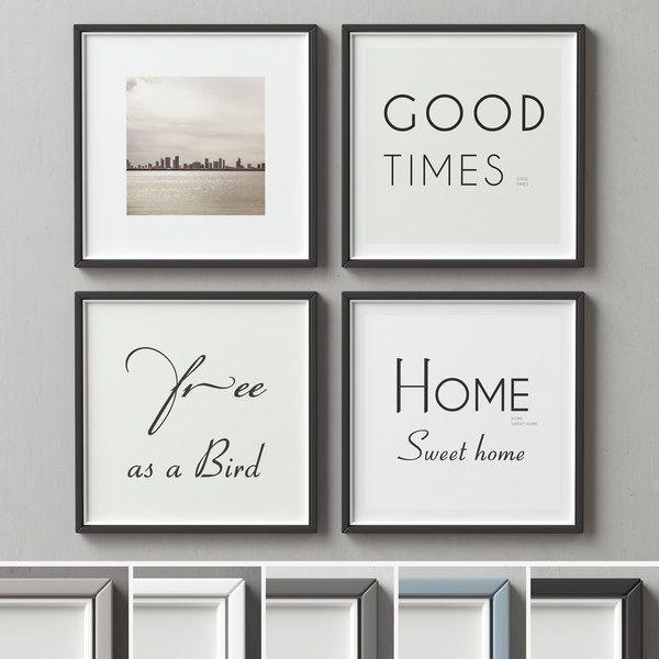 3D модель Набор рамок для картин -123 - TurboSquid 1514158