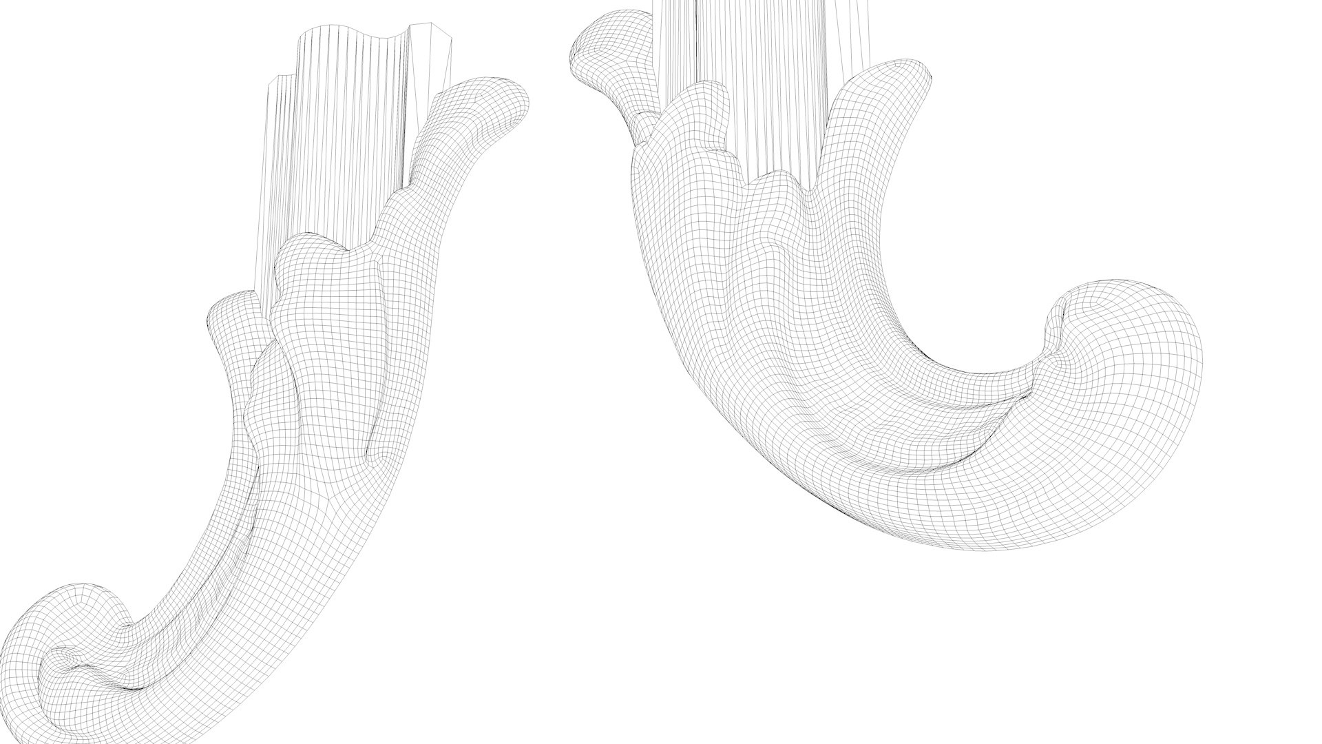 Plaster Decorative Bow DS247 3D Model - TurboSquid 2385830