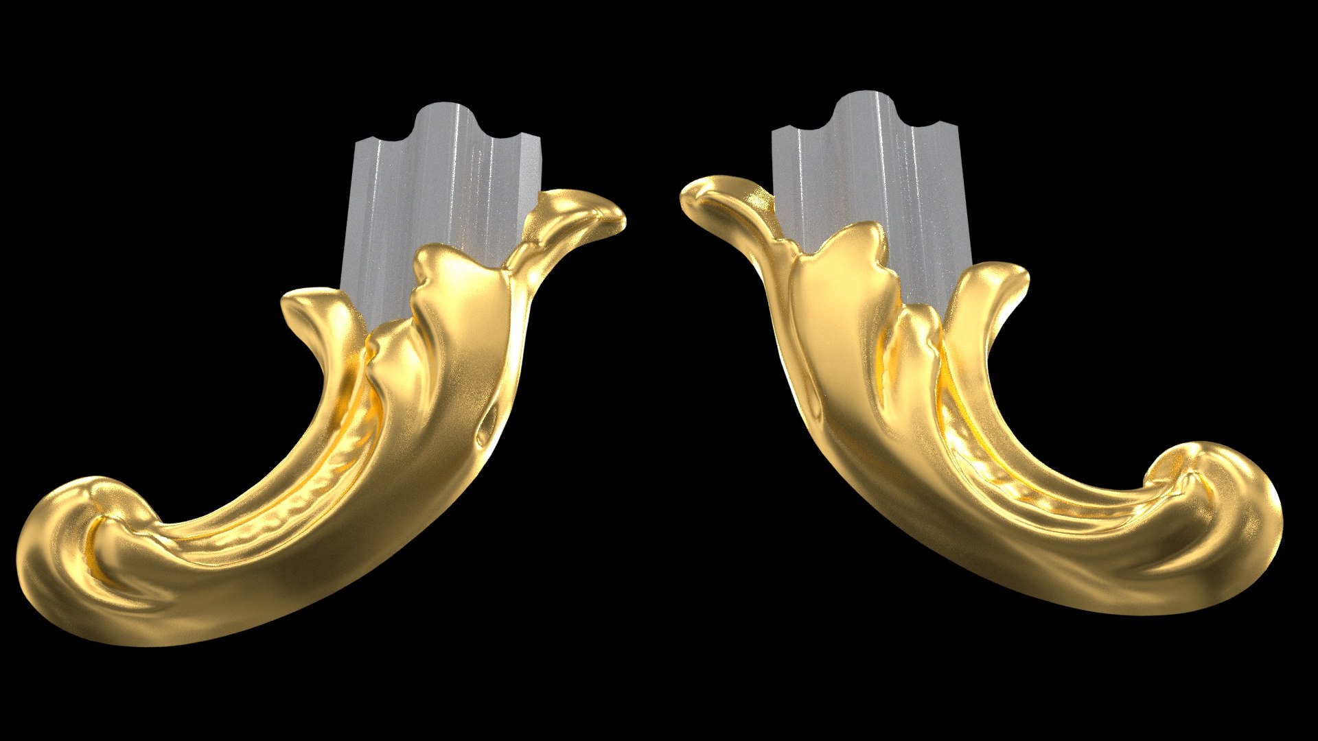 Plaster Decorative Bow DS247 3D Model - TurboSquid 2385830