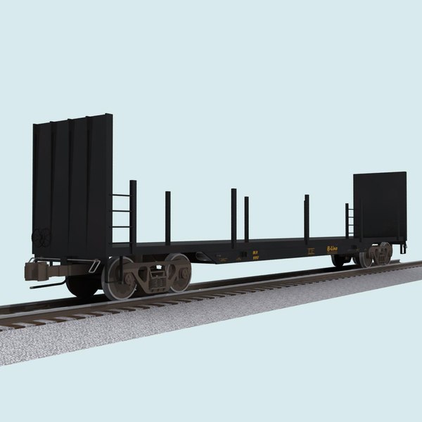 3d train car model