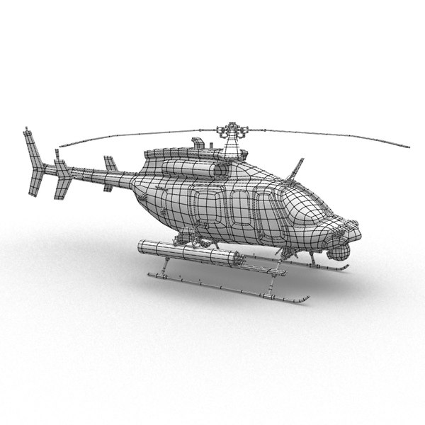 bell military helicopter 3d model