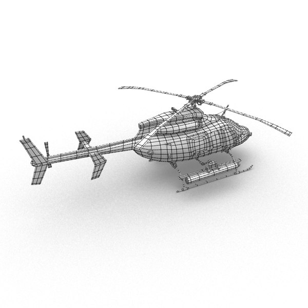 bell military helicopter 3d model