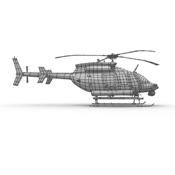 bell military helicopter 3d model