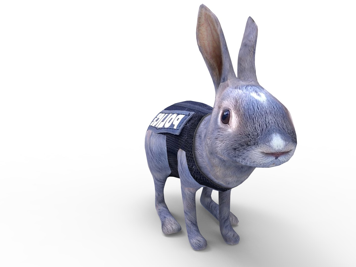 3D Police Rabbit Rigged Model - TurboSquid 1198240