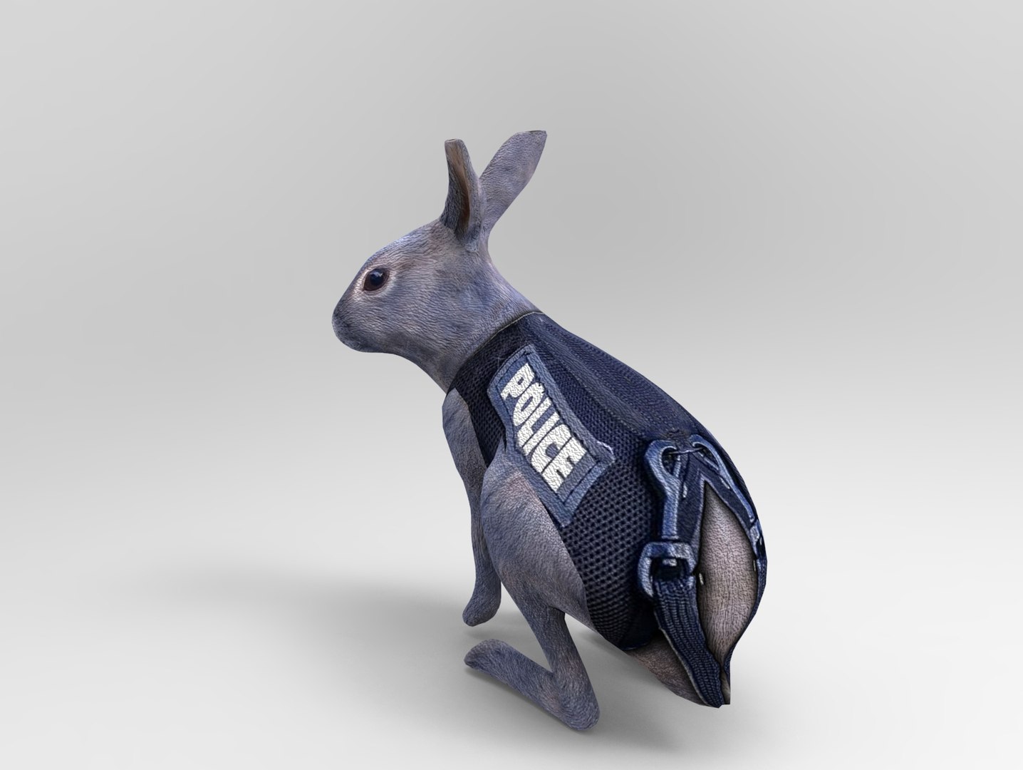 3D Police Rabbit Rigged Model - TurboSquid 1198240