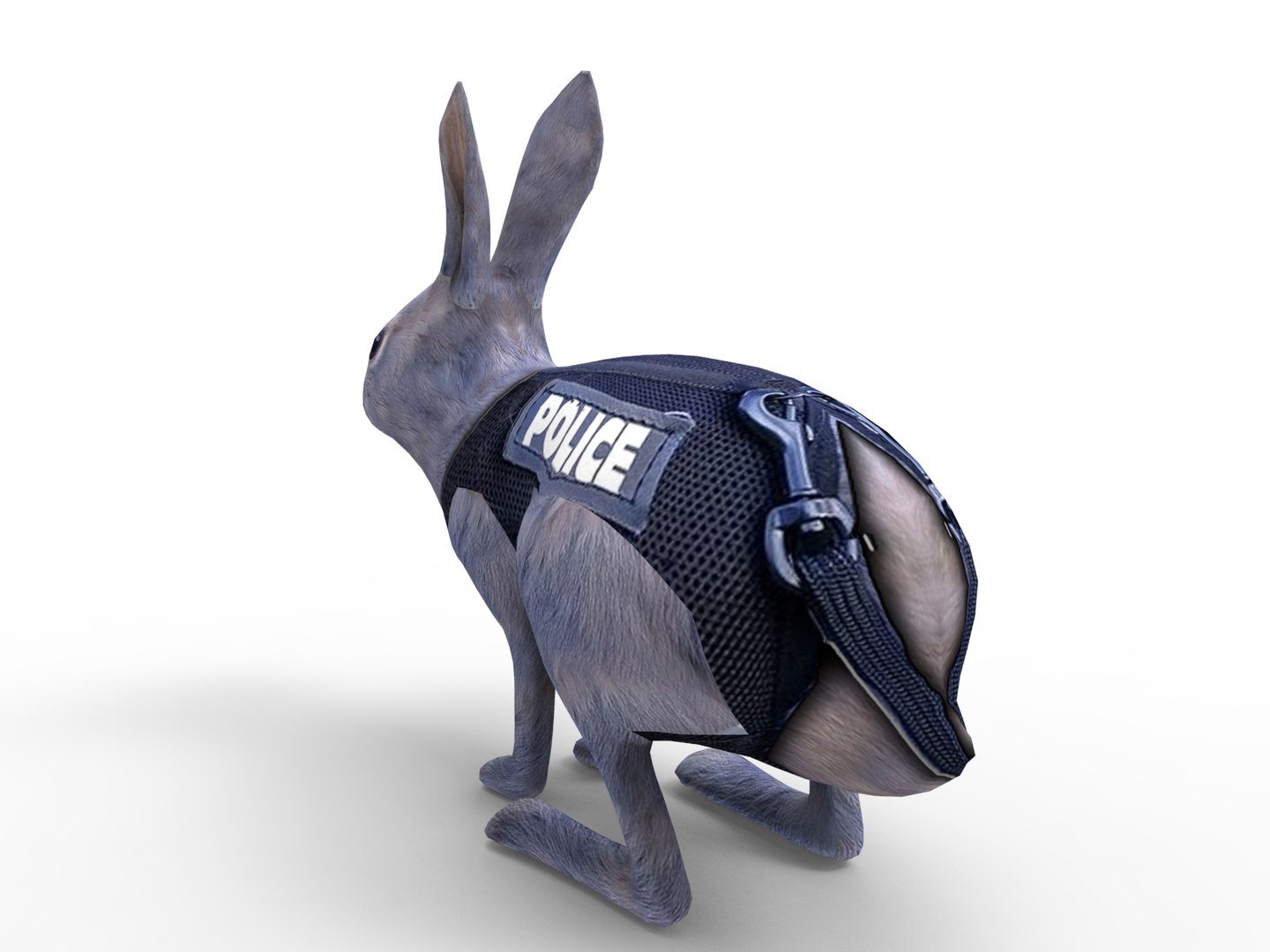3D Police Rabbit Rigged Model - TurboSquid 1198240