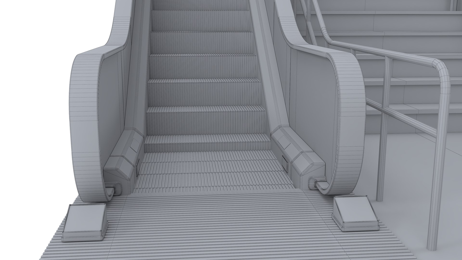 Stairs And Escalators 3D Model - TurboSquid 2239875