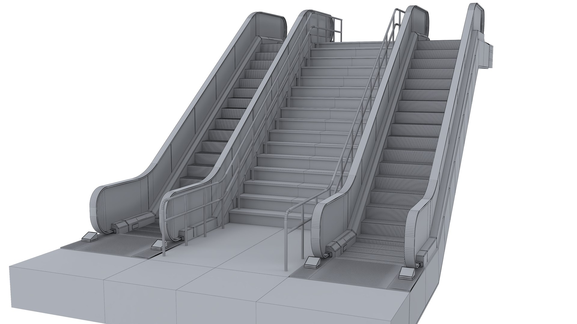 Stairs And Escalators 3D Model - TurboSquid 2239875