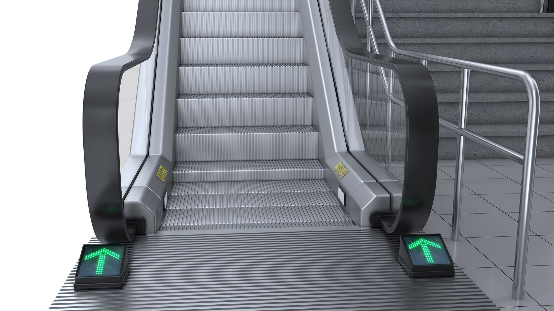 Stairs And Escalators 3D Model - TurboSquid 2239875