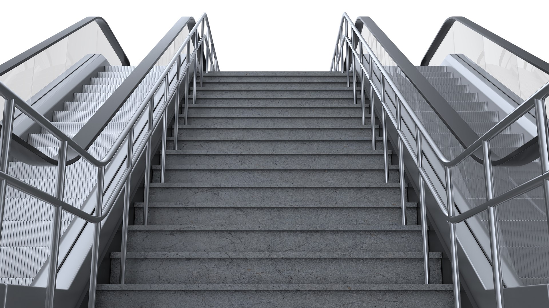 Stairs And Escalators 3D Model - TurboSquid 2239875