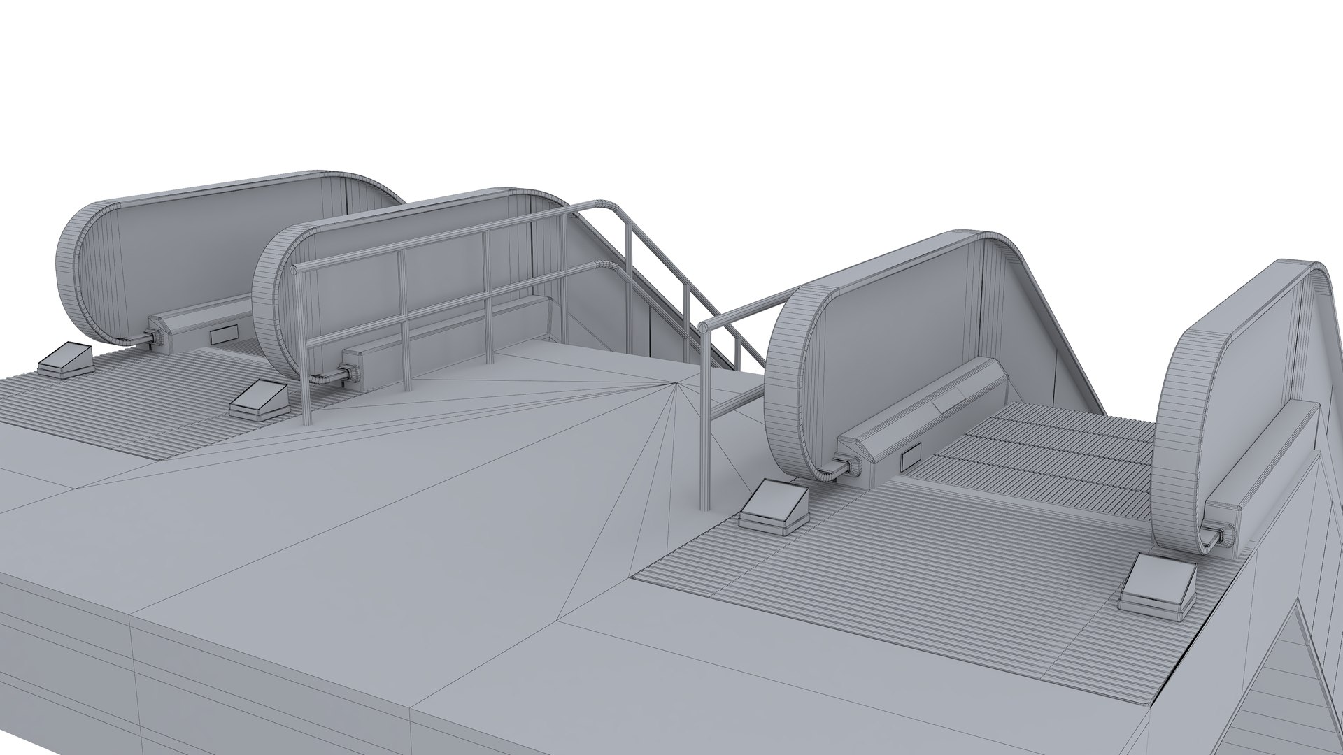 Stairs And Escalators 3D Model - TurboSquid 2239875