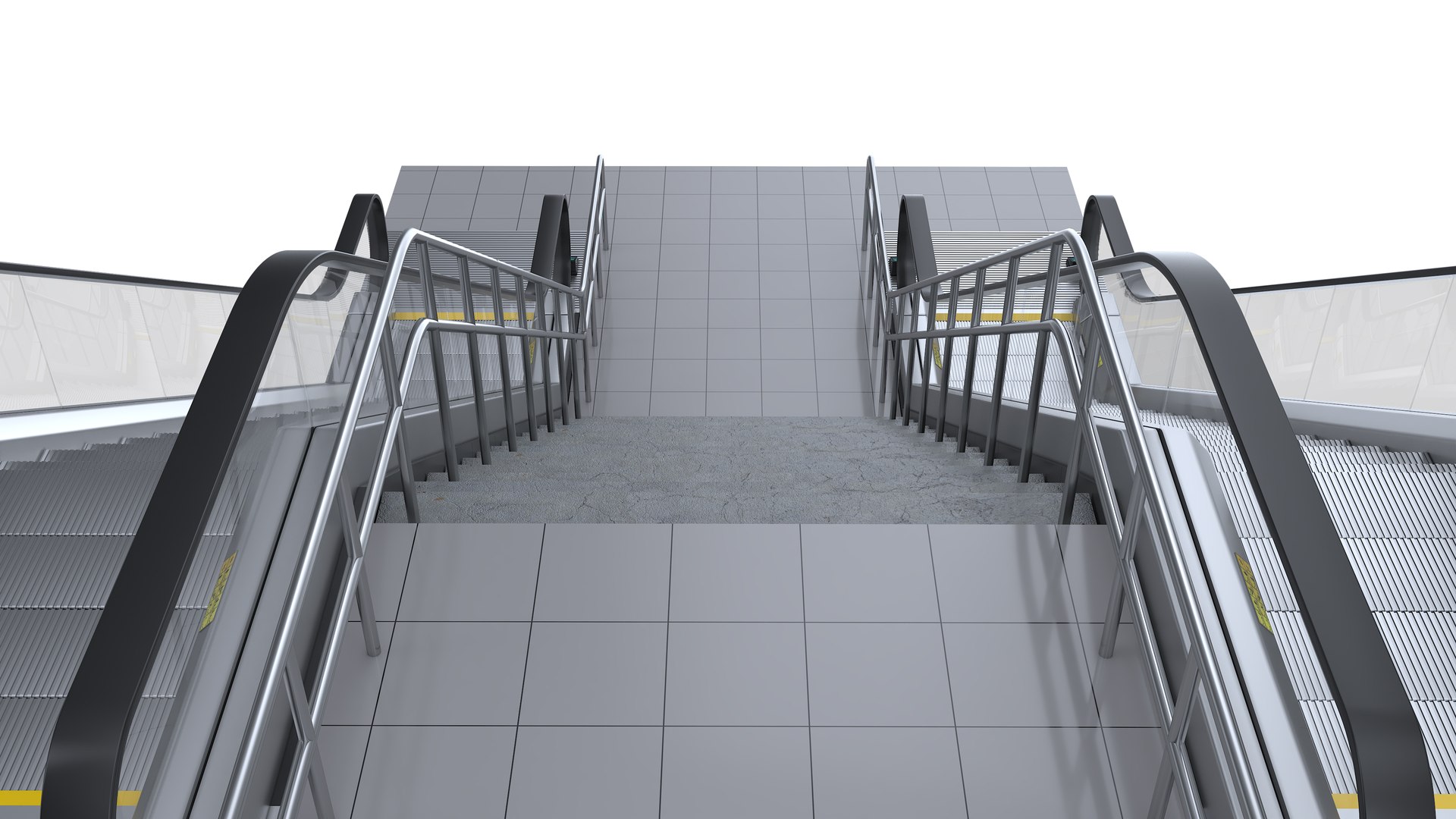 Stairs And Escalators 3D Model - TurboSquid 2239875