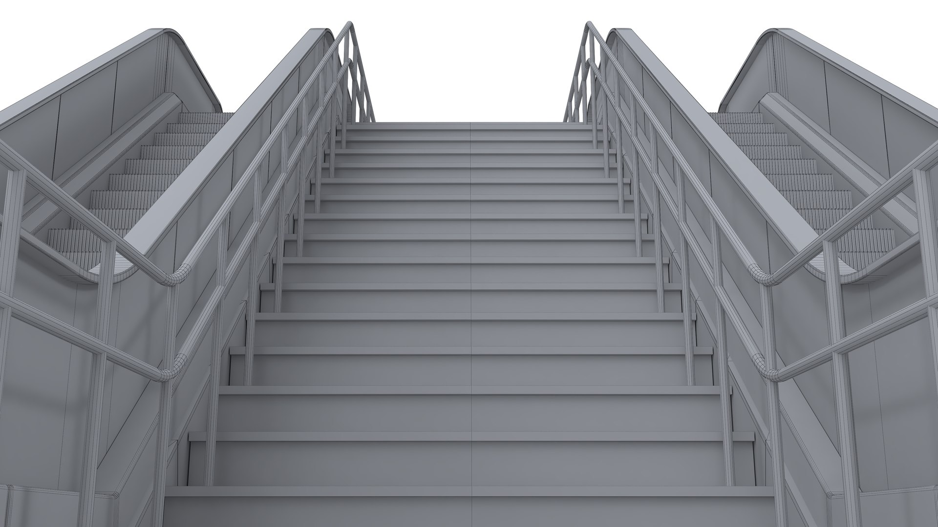 Stairs And Escalators 3D Model - TurboSquid 2239875
