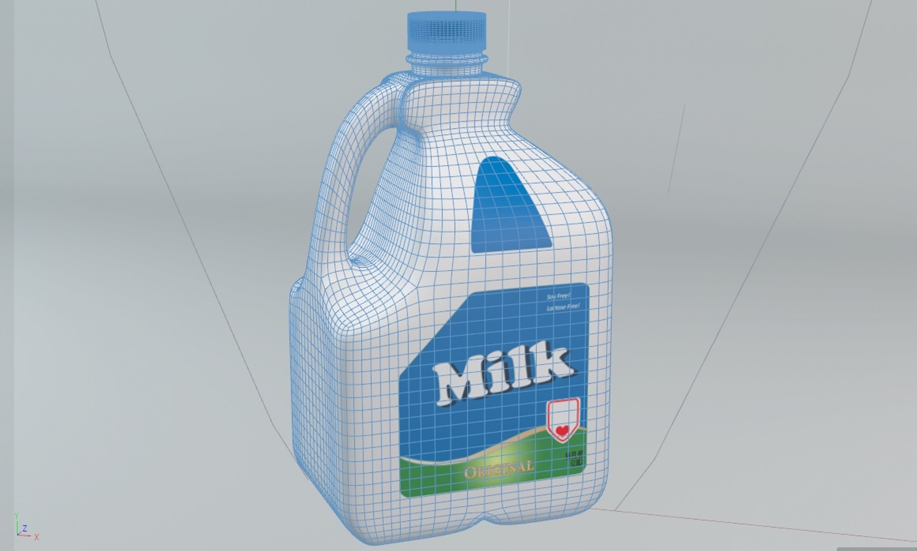 3d Plastic Milk Model