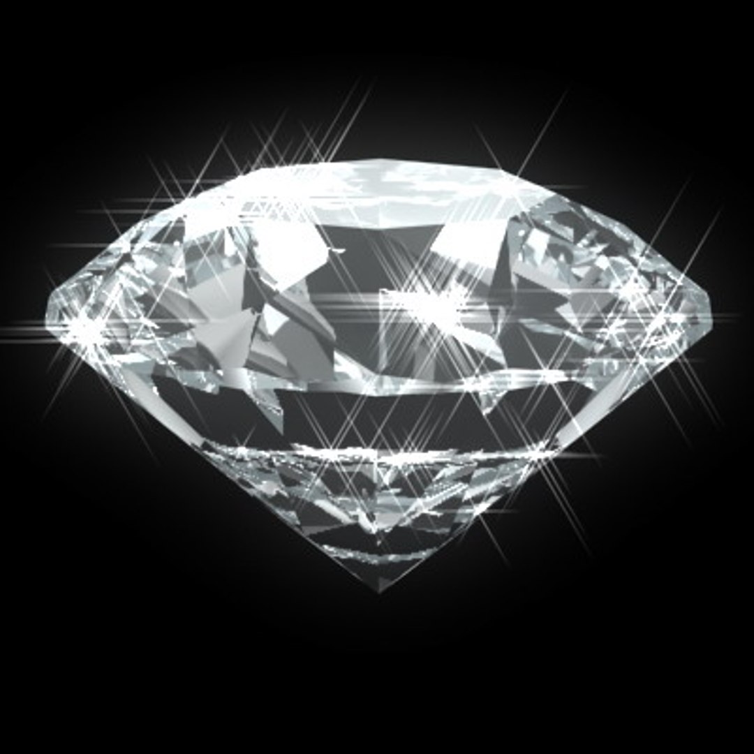 Brilliant Cut Diamond Refraction 3d Model