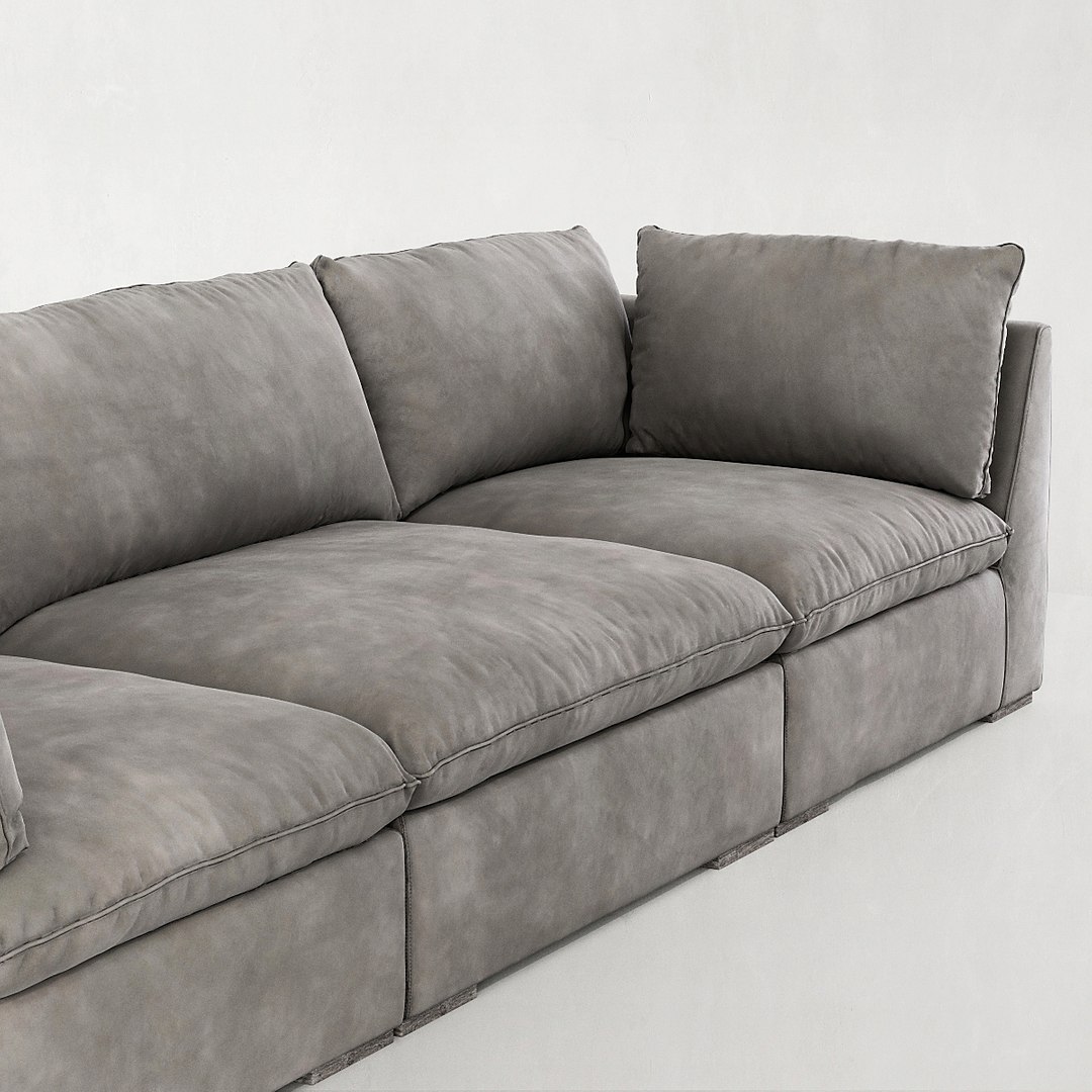 3D Model Restoration Costera Modular Leather Sofa - TurboSquid 1494126