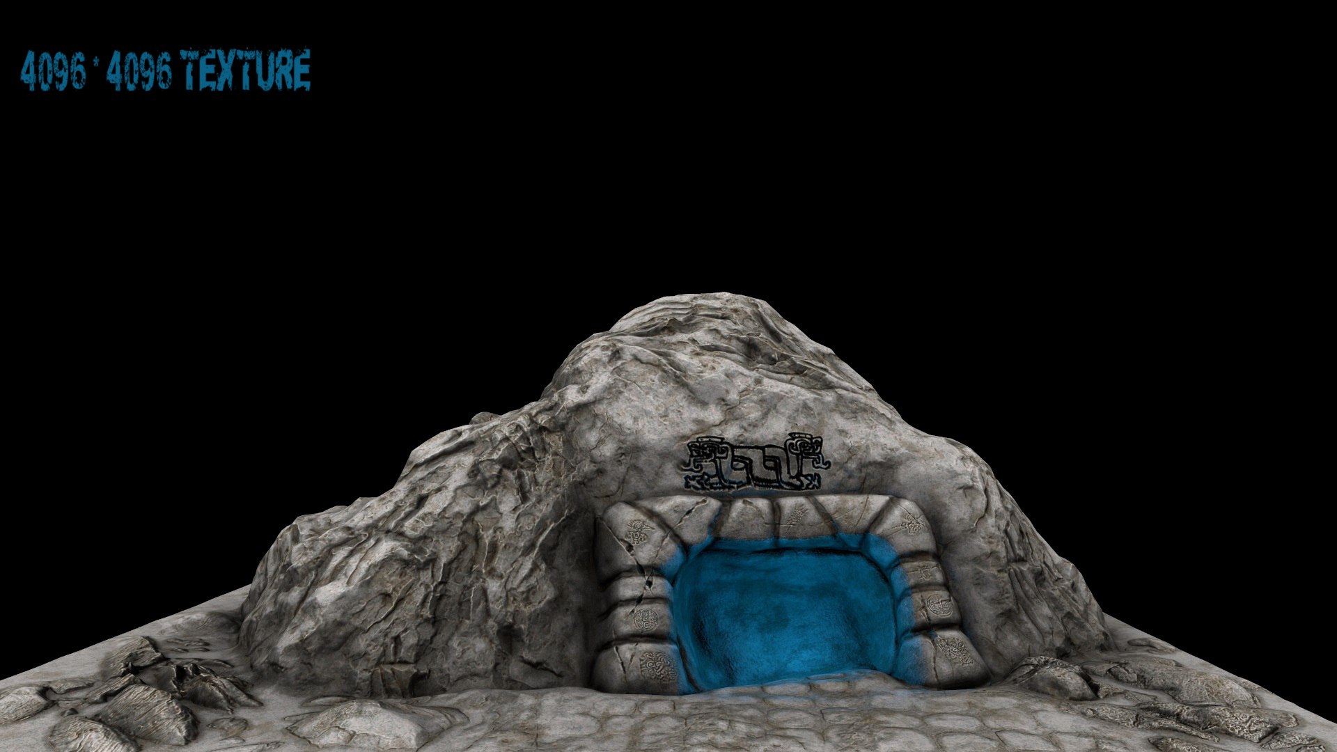 cave enterance 3d model