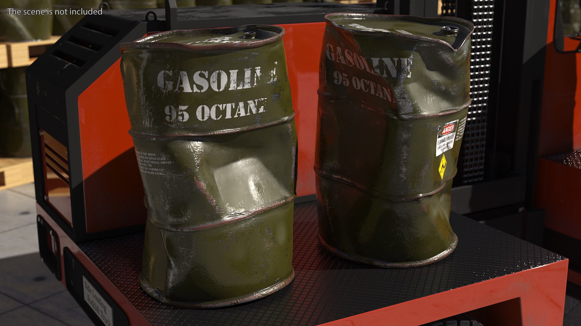 Damaged Gasoline 95 Octane 3D Model - TurboSquid 1704203