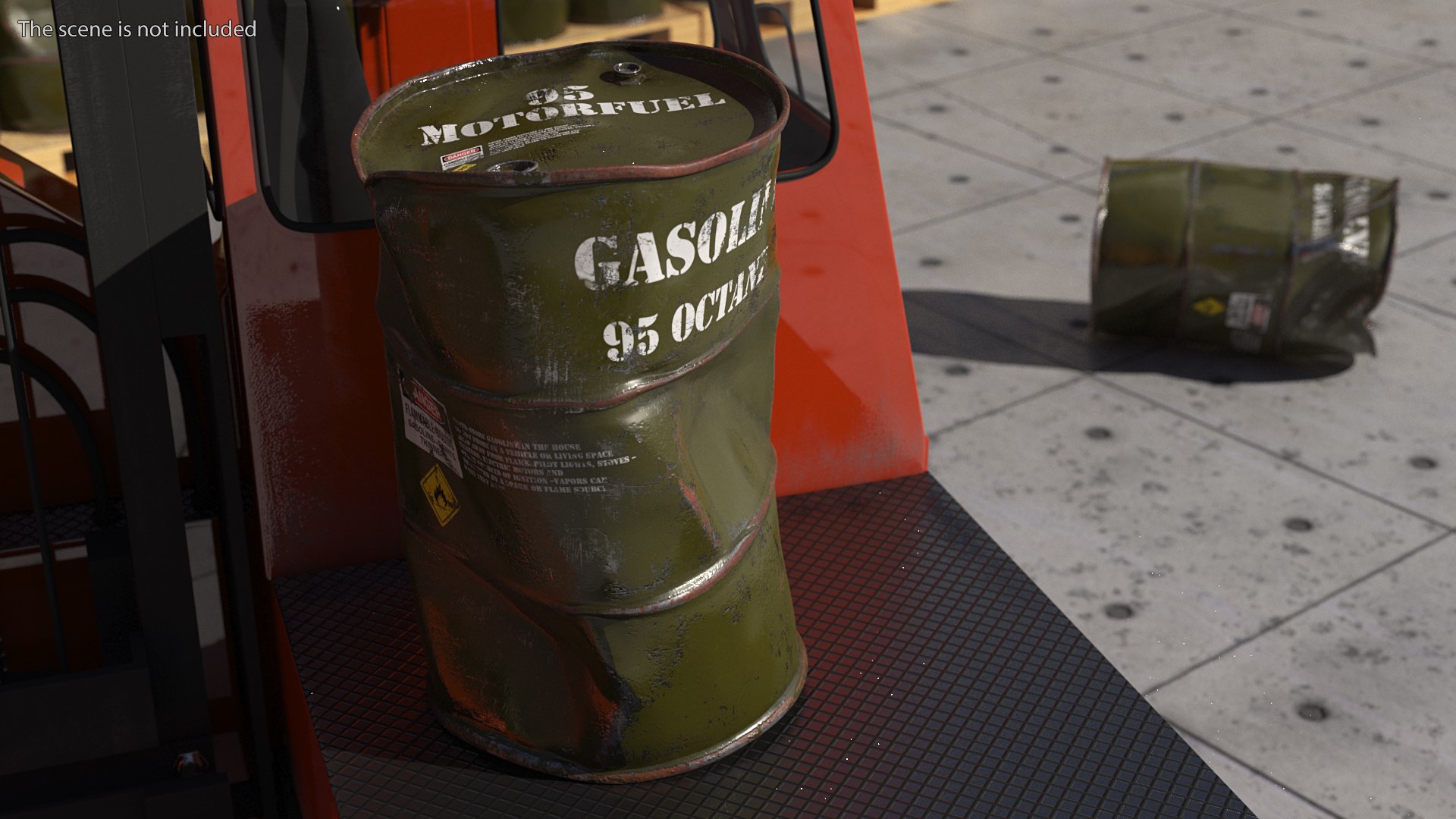 Damaged Gasoline 95 Octane 3D Model - TurboSquid 1704203