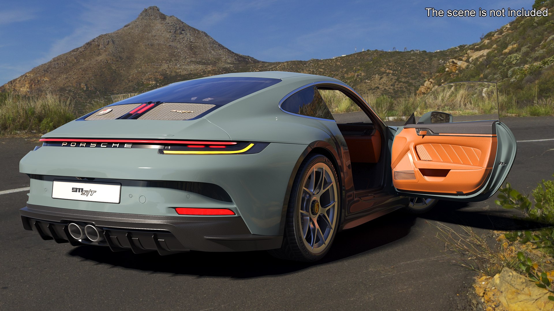 3D Sport Car Porsche 911 2024 Blue Rigged - TurboSquid 2270716