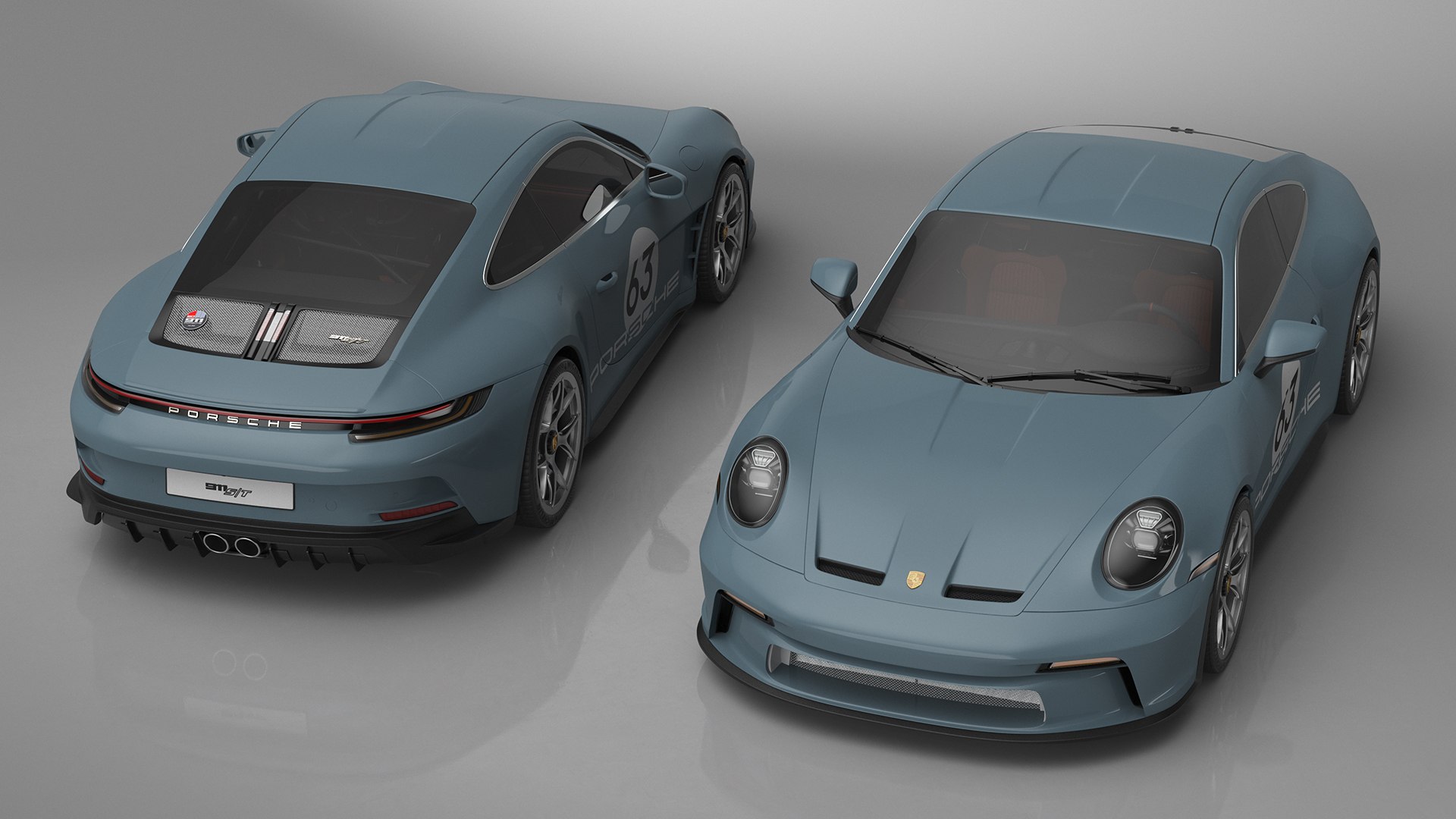 3D Sport Car Porsche 911 2024 Blue Rigged - TurboSquid 2270716