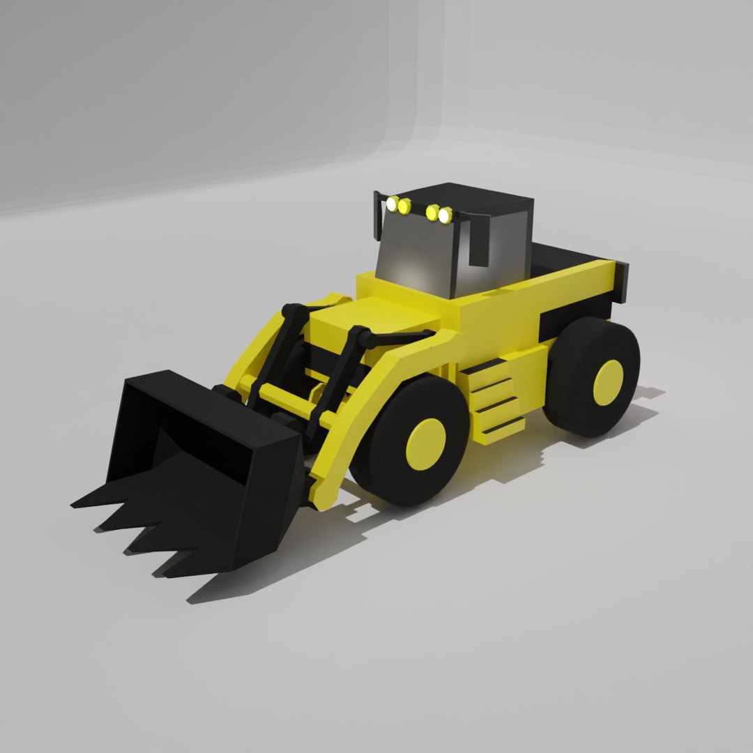 Free 3D Low Poly Bulldozer Model - TurboSquid 1936717